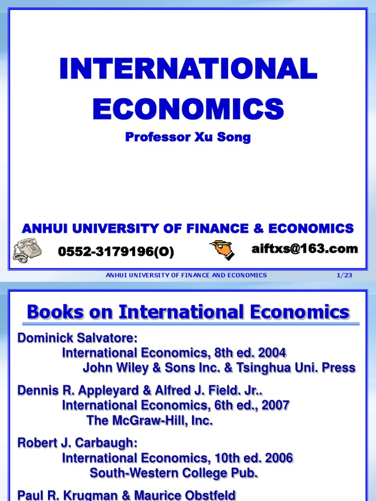 Chapter 1 | PDF | International Economics | Economics
