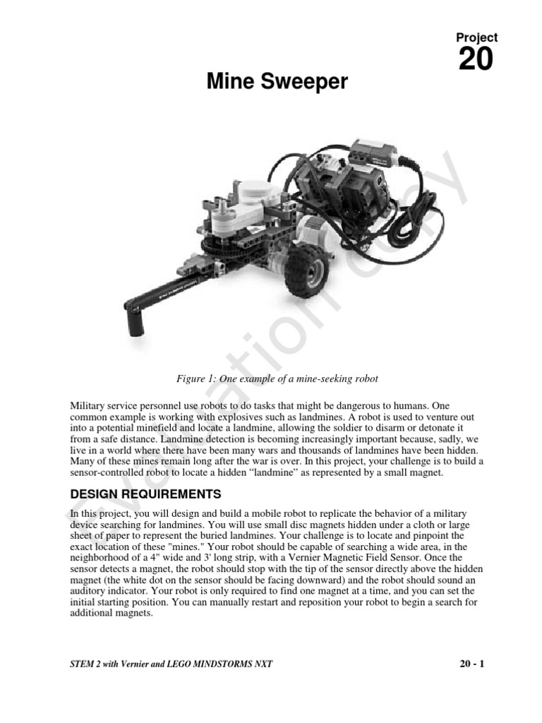 STEM2 20 COMP Mine Sweeper | Download Free PDF | Land Mine | Robot