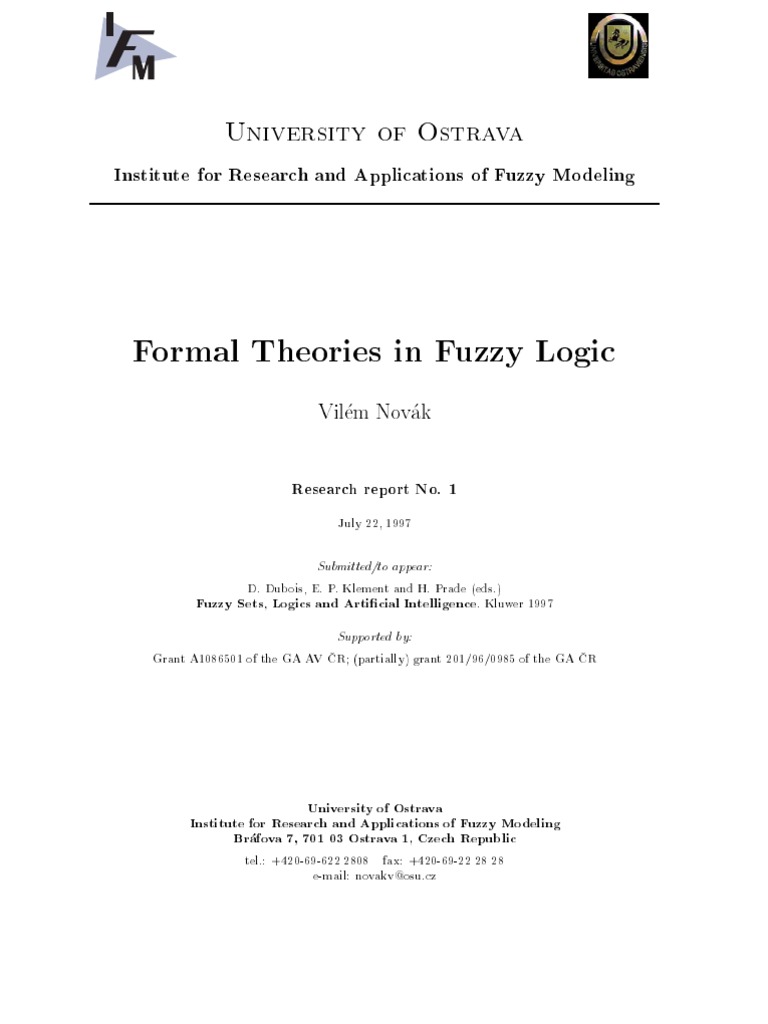 Teoria Formal Fuzzy | PDF | Fuzzy Logic | Theorem