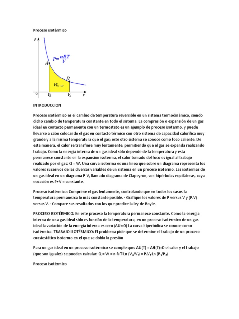 Proceso Isotérmico | PDF | Gases | Química