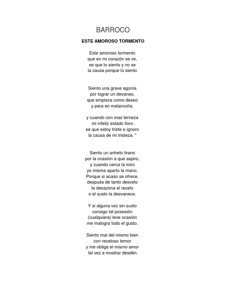 Poemas Barroco | PDF | Naturaleza