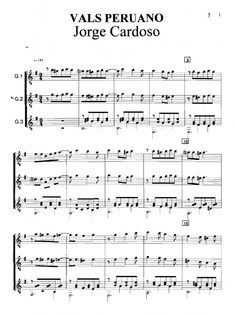 Cardoso, Jorge - Vals Peruano (3 Git) | PDF