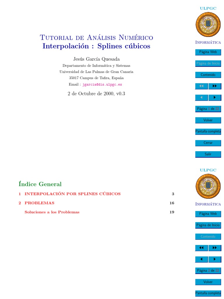 Interpolación con Splines Cúbicos | PDF | Conceptos matemáticos | Análisis matemático