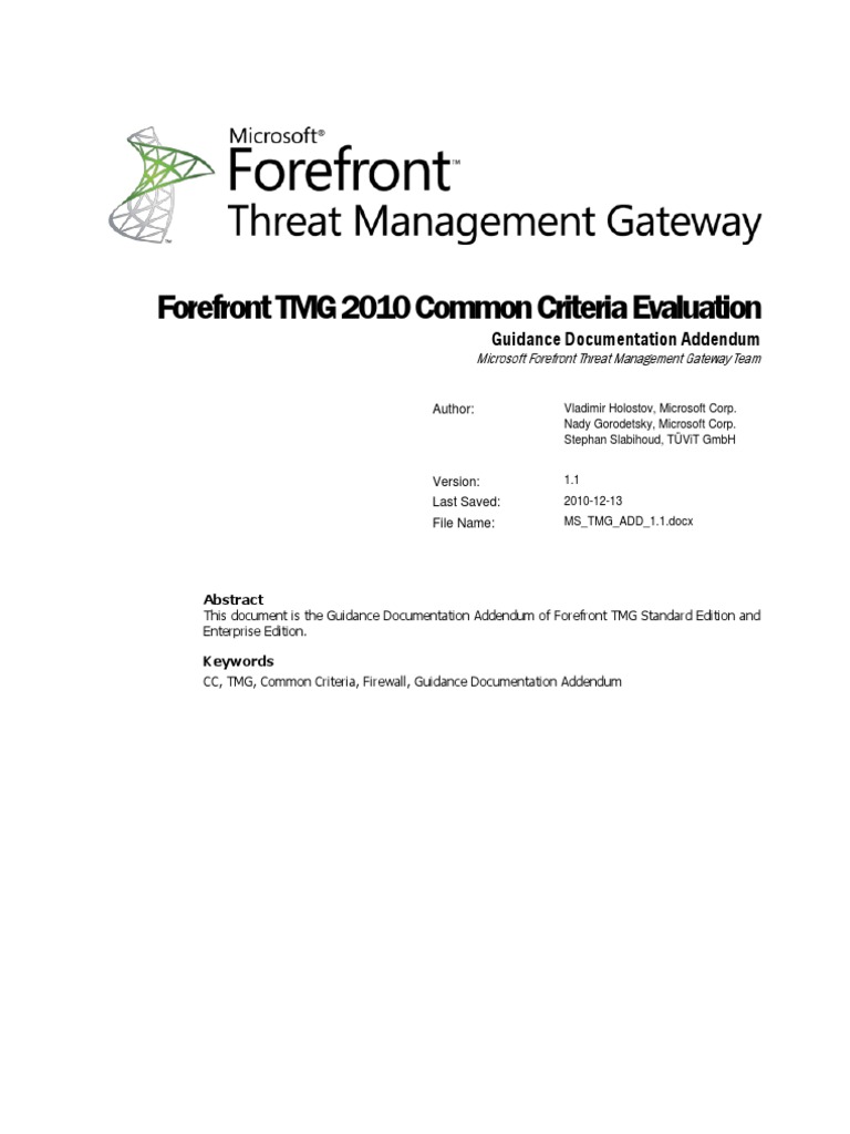 MS TMG Add 1.1 | PDF | Radius | Transport Layer Security