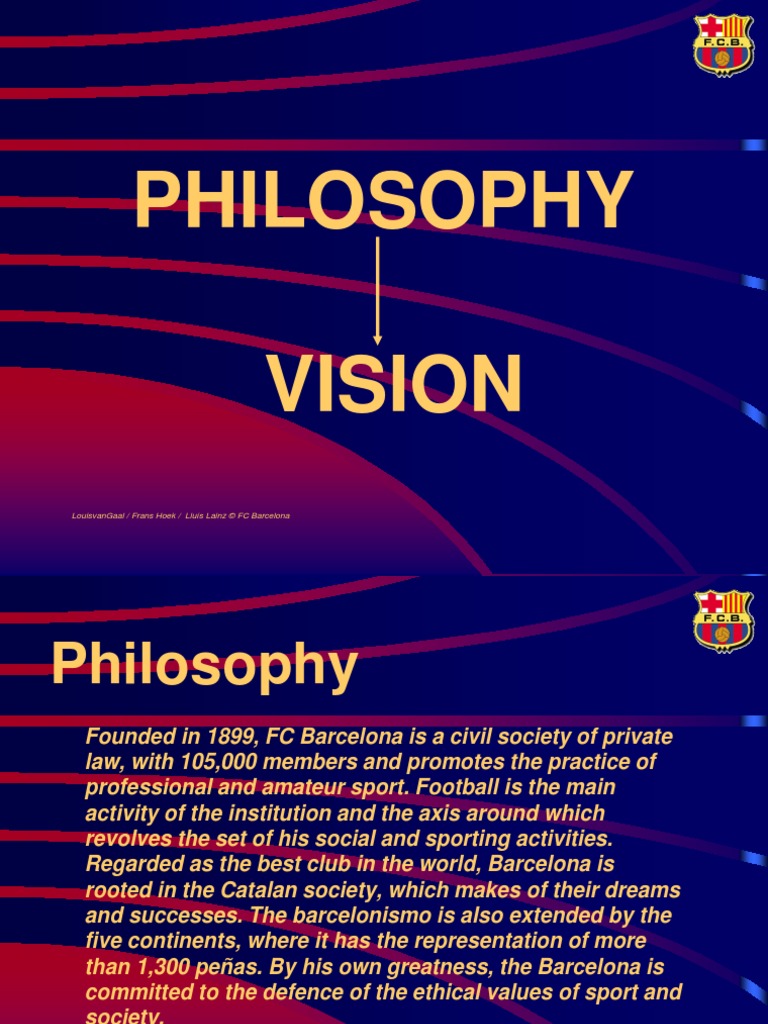 FC Barcelona Philosophy | PDF | Defender (Association Football) | Fc ...