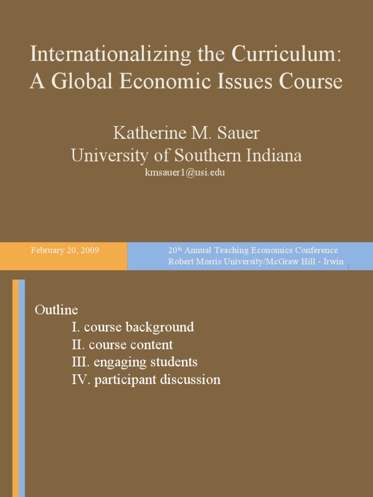 A Global Economics Course - RMU | PDF | Globalization | Economies