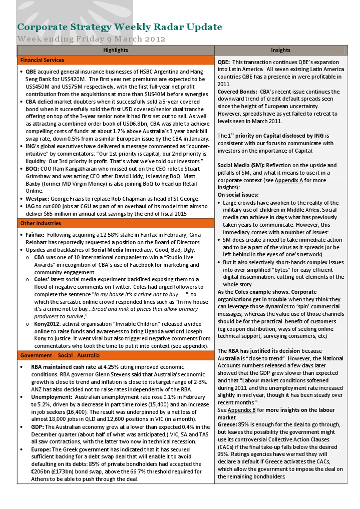 Strategy Radar - 2012 - 0309 XX Australian Workforce | PDF | Facebook ...