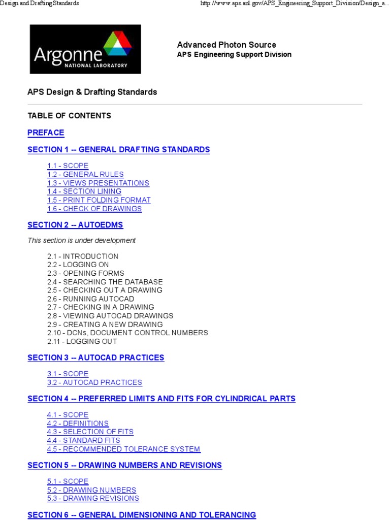 APS Design & Drafting Standards Guide | PDF | Welding | Construction