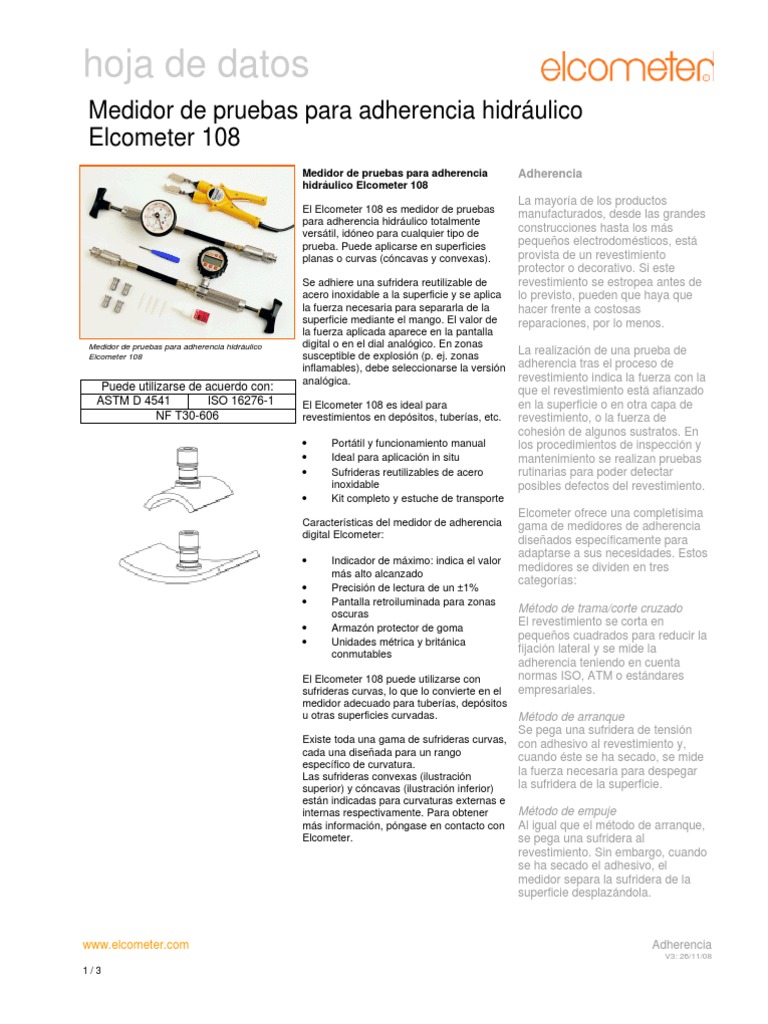 Elcometer_108 | Revestimiento | Adhesión