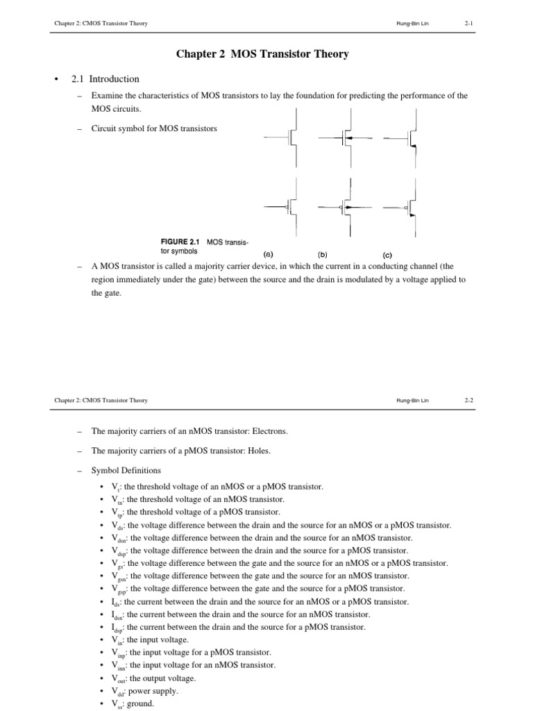 MOS Device Equations | PDF