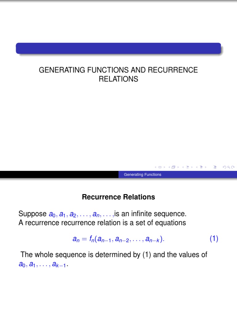 Generating Functions | PDF | Permutation | Discrete Mathematics