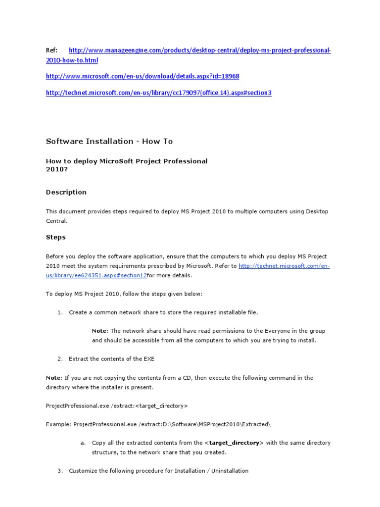 Software Installation - How To | PDF | Installation (Computer Programs ...
