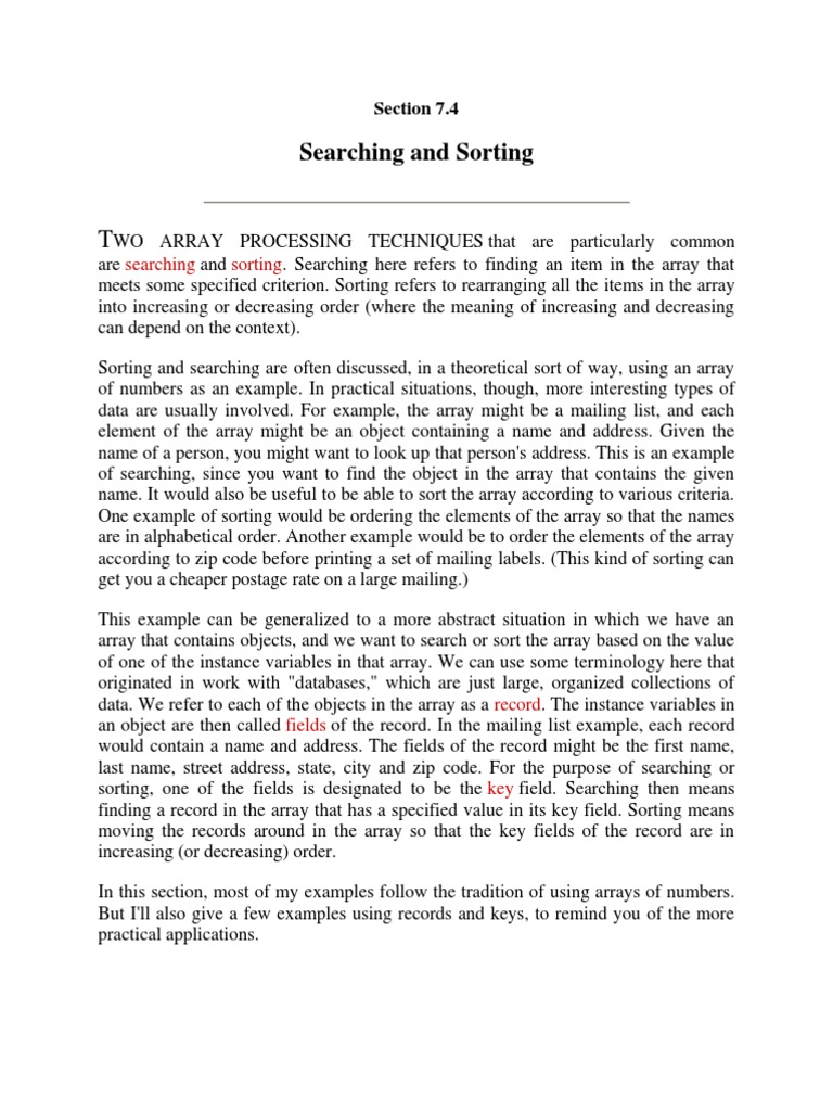 Binary Search and Association Lists: Efficient Searching Techniques for Sorted Arrays and Key ...