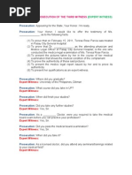 Direct Examination Questions Sample | PDF | Witness | Common Law