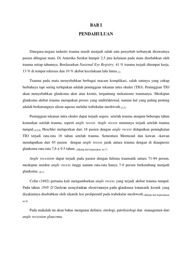 Angle Recess Glaucoma | PDF