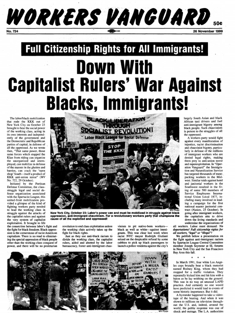 Workers Vanguard No 724 - 26 November 1999 | PDF | Socialism | Soviet Union