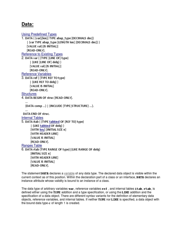 Data:: Using Predefined Types | PDF | Object (Computer Science) | Data Type