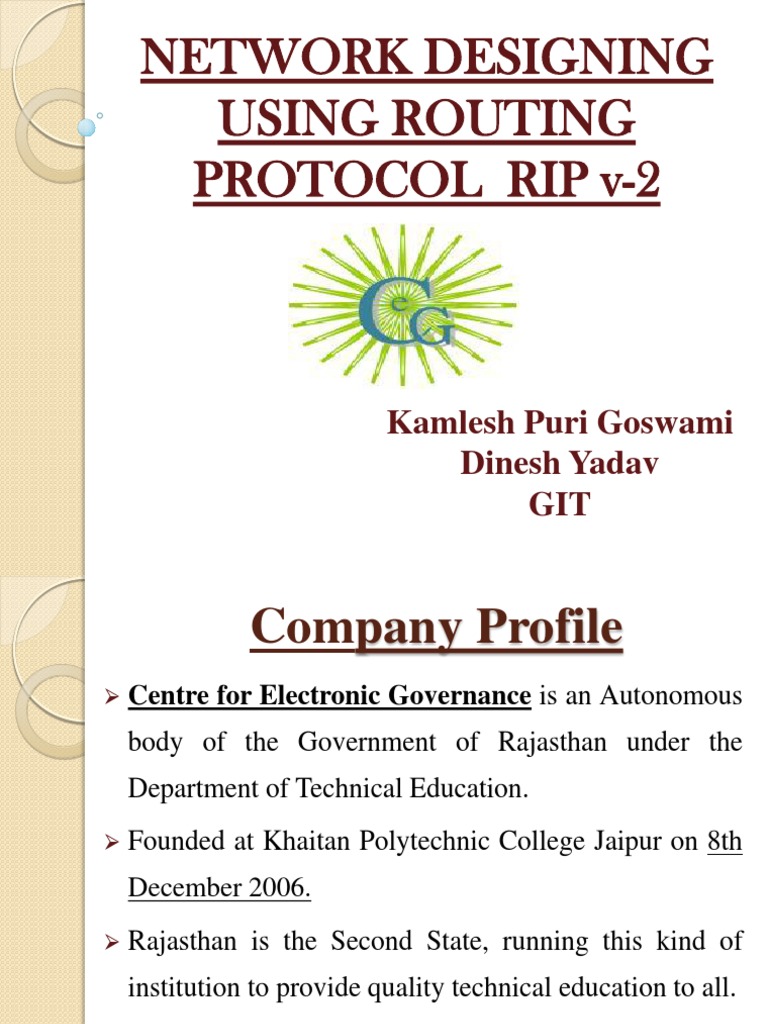 NETWORK DESIGNING USING ROUTING PROTOCOL RIP v-2 | PDF | Network Switch ...