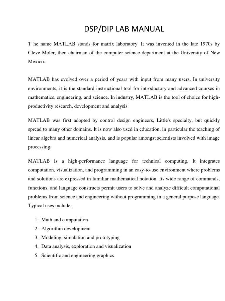 DSP Dip Manual | PDF | Discrete Fourier Transform | Fast Fourier Transform