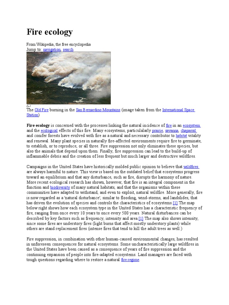 Fire Ecology | PDF | Wildfire | Nature