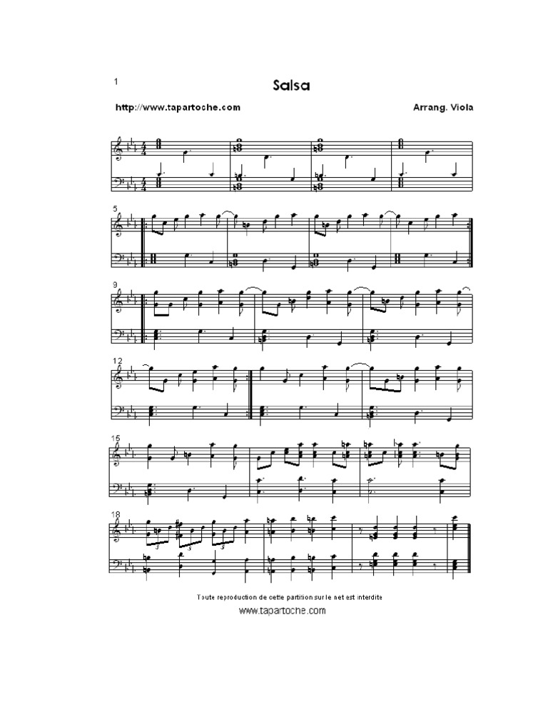 Partitura de Salsa | PDF