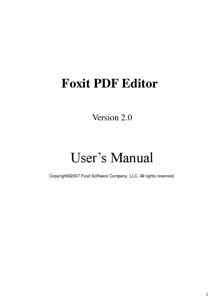 FoxitPDFEditor20 Manual | PDF | Portable Document Format | Installation (Computer Programs)