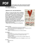 Chronicle of A Death Foretold | PDF | Gabriel García Márquez
