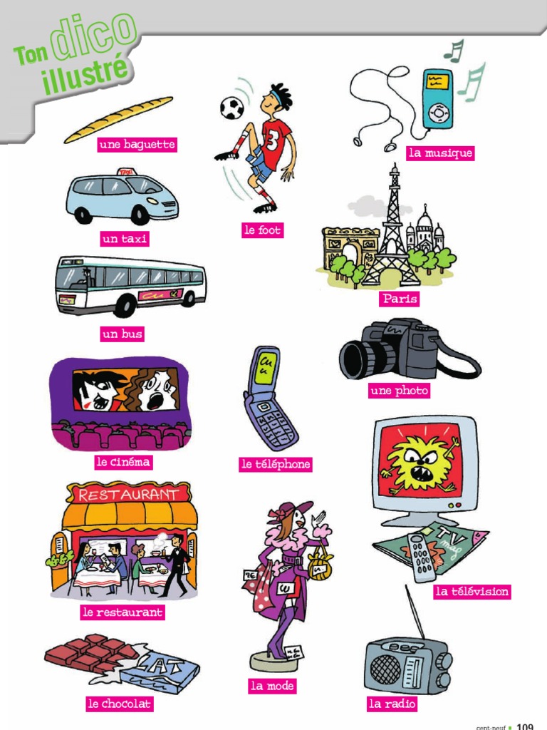 Dictionnaire Illustre Et Carte de France Fle A1 A2 | PDF