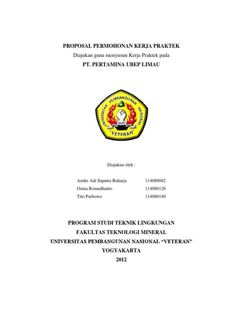 Proposal Kerja Praktek Pertamina UBEP Limau | PDF