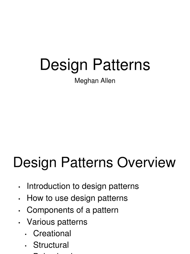 7 Design Patterns | PDF | Software Design Pattern | Pattern