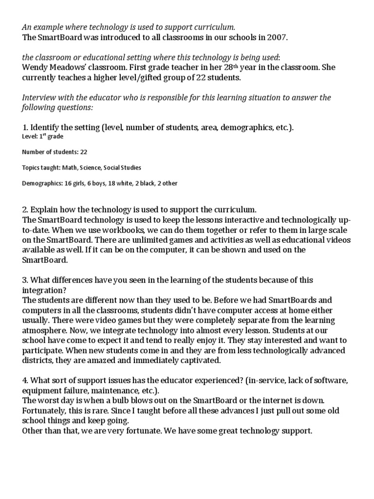 Tech Infusion Presentation | PDF | Classroom | Teachers