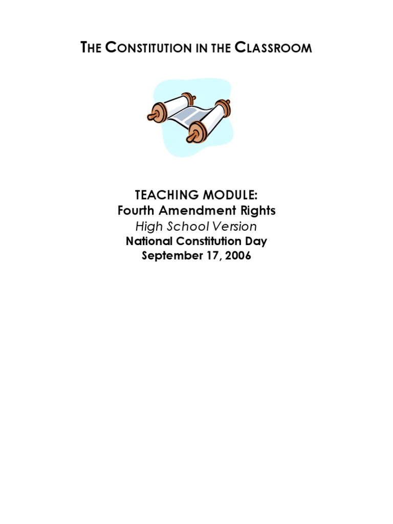 Teaching Fourth Amendment Rights in Schools | PDF | Search And Seizure ...