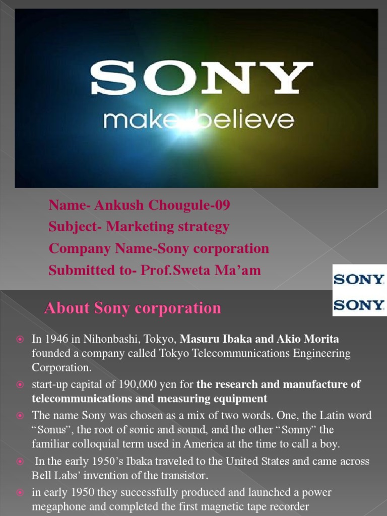 Sony | PDF | Sony | Brand