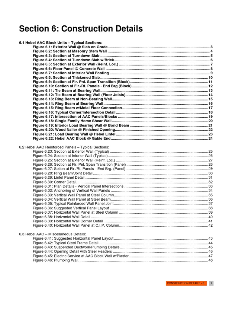 AAC Wall Sections | PDF | Wall | Beam (Structure)