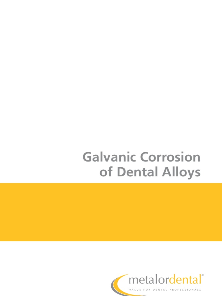 Galvanic Corrosion of Dental Alloys | Corrosion | Titanium