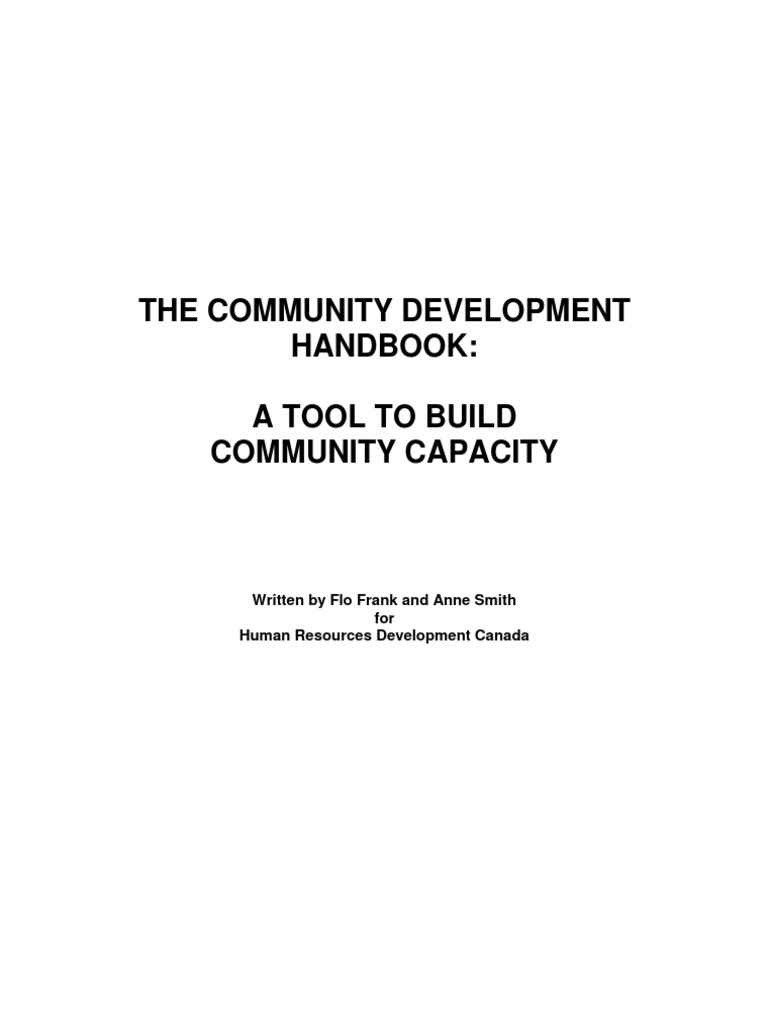 Community Development Handbook | PDF | Community Development | Community
