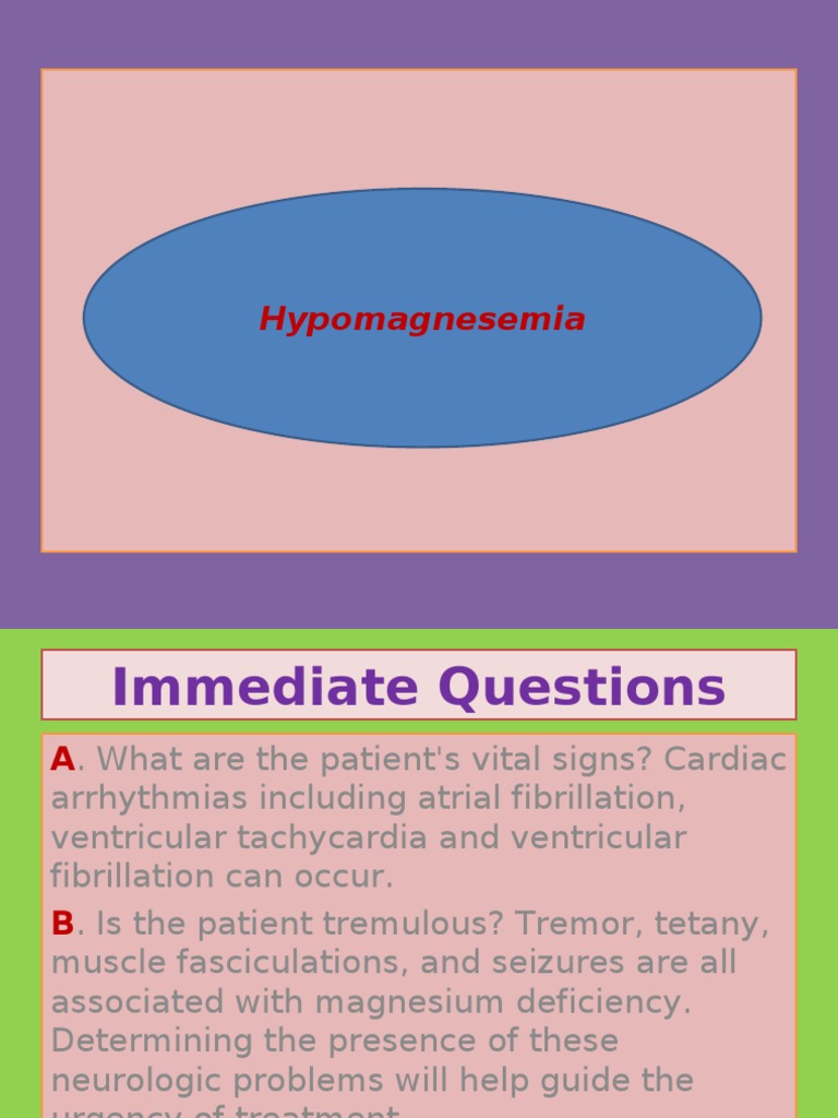 Hypomagnesemia