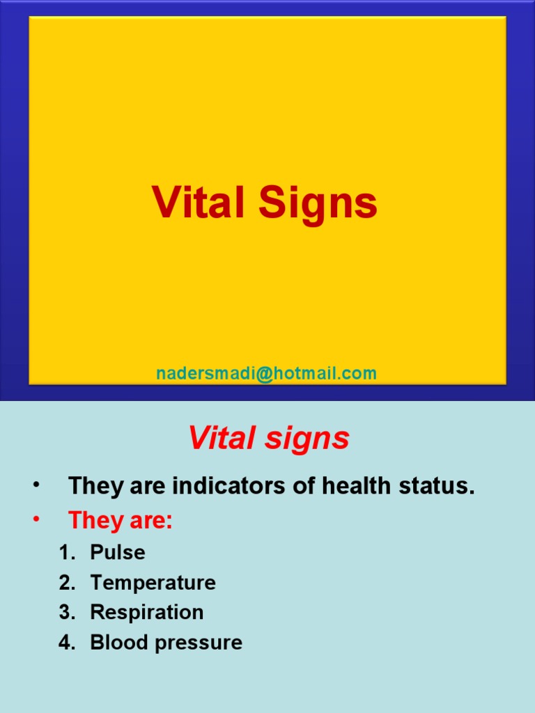 Vital Signs | Blood Pressure | Pulse