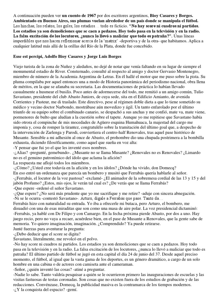 Esse Est Percipi | PDF | Ocio