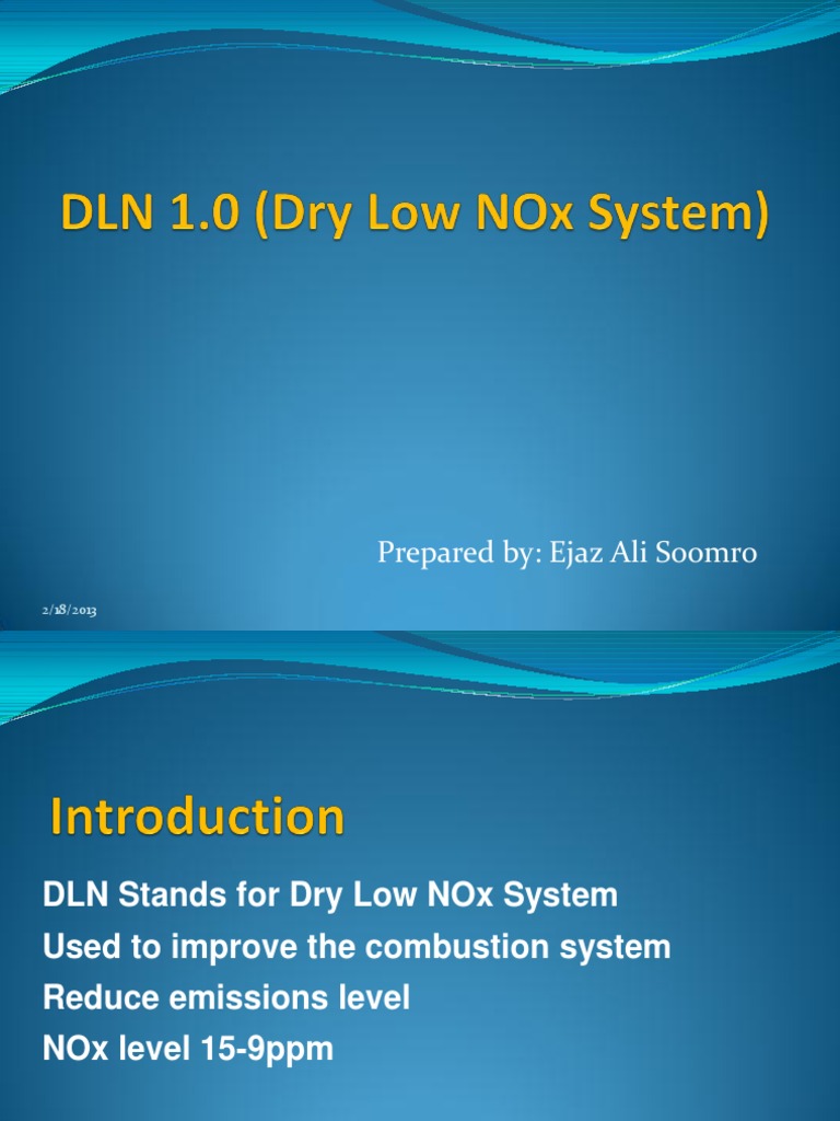 DLN 1.0 MS9001 | PDF | Combustion | N Ox