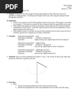 The Simple Pendulum Experiment and Conclusion Lab | PDF | Pendulum | Mass