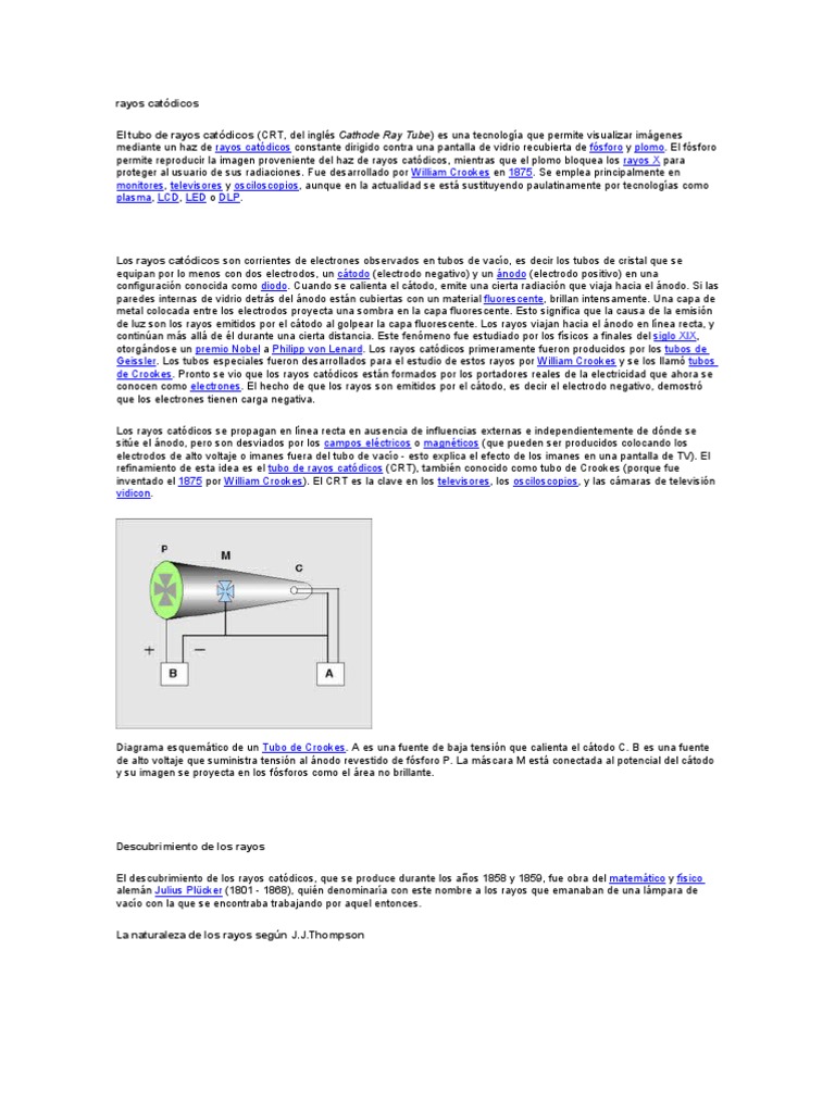 Rayos Catodicos | PDF | Fuerza | Electricidad