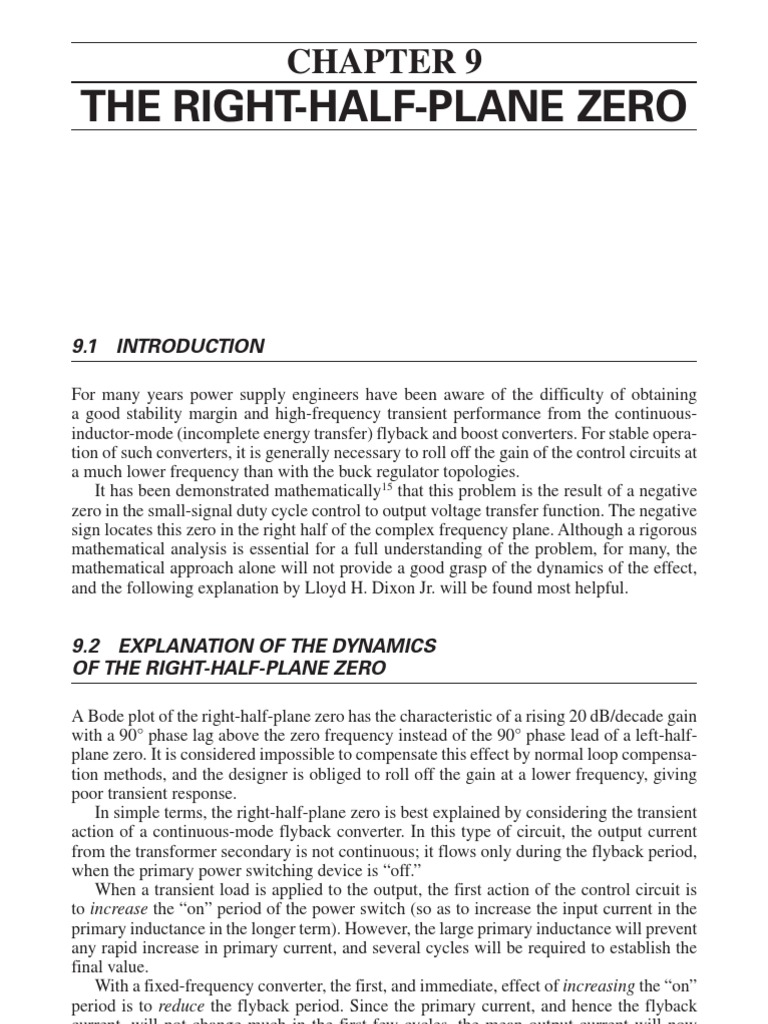 Understanding Right-Half-Plane Zeros | PDF | Equalization (Audio ...