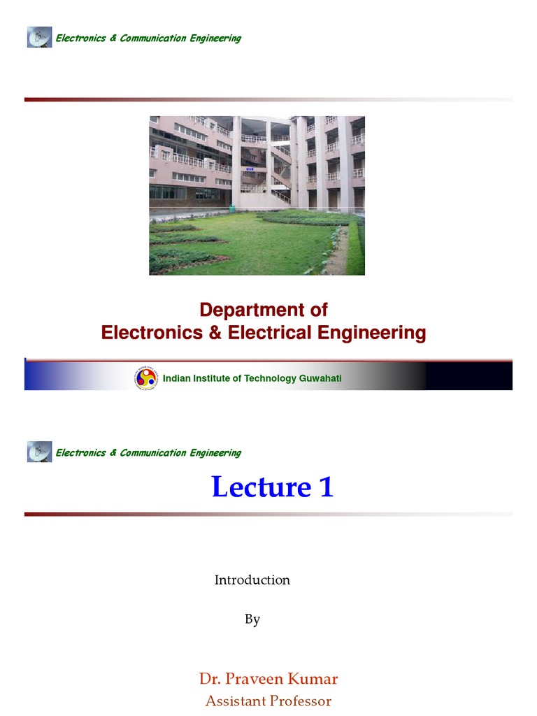Department of Department of Electronics & Electrical Engineering ...