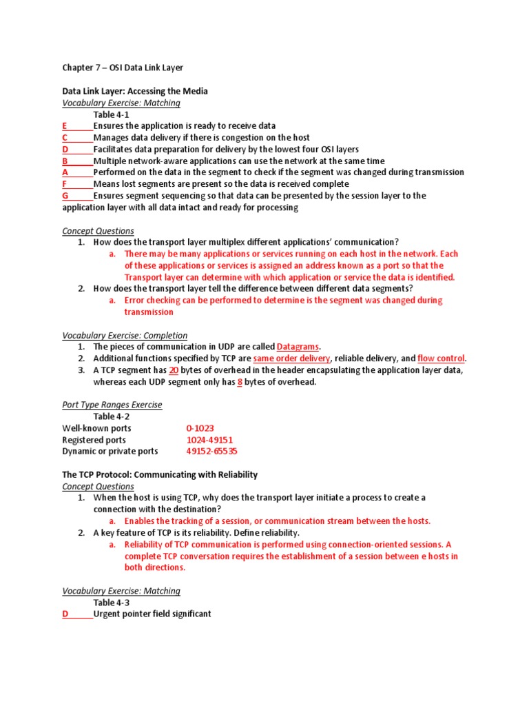 Chapter 7 Pdf Transmission Control Protocol Port Computer Networking