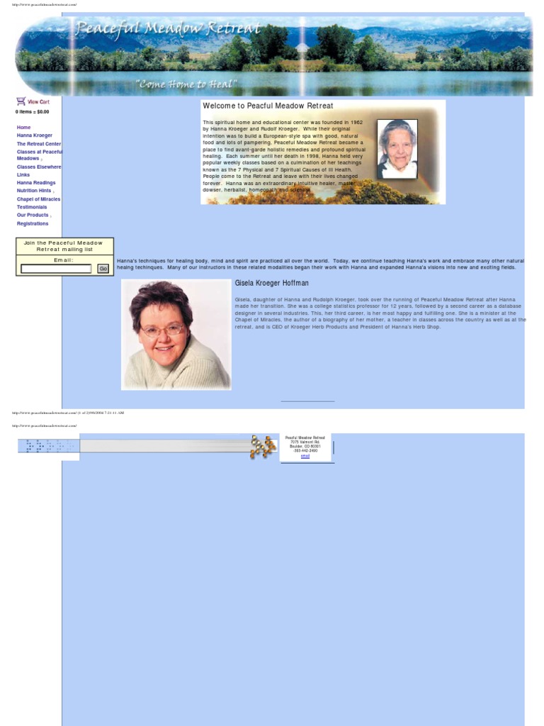 Hanna Kroeger - Retreat Center | PDF | Alternative Medicine | Science