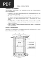 Design of Well Foundation | PDF | Bending | Friction