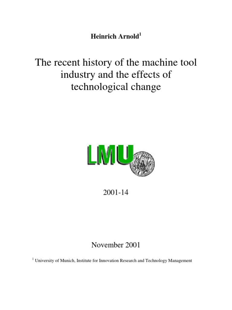 The Recent History of The Machine Tool | PDF | Numerical Control ...