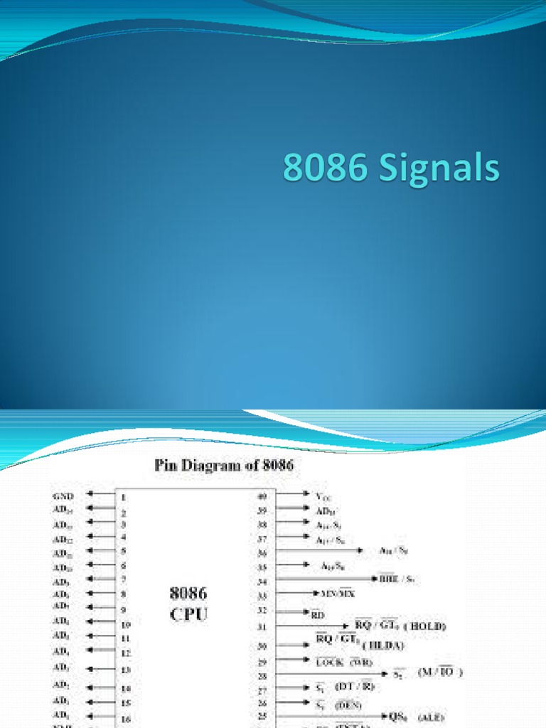 8086 Signals | PDF | Microprocessor | Input/Output