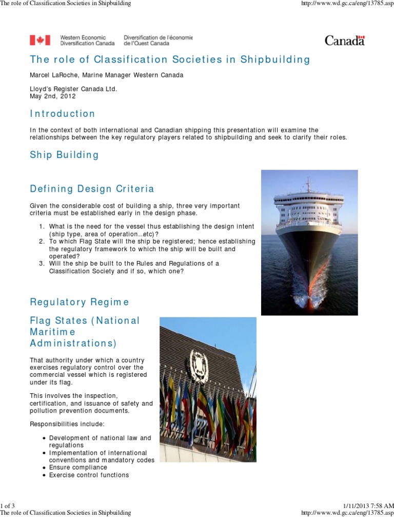 The Role of Classification Societies in Shipbuilding | Industries ...